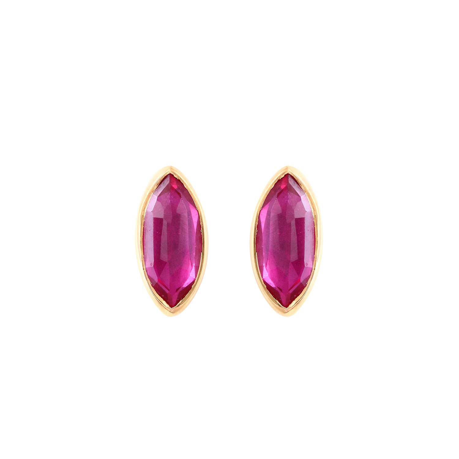 Ruby Cats Eye Dash Studs