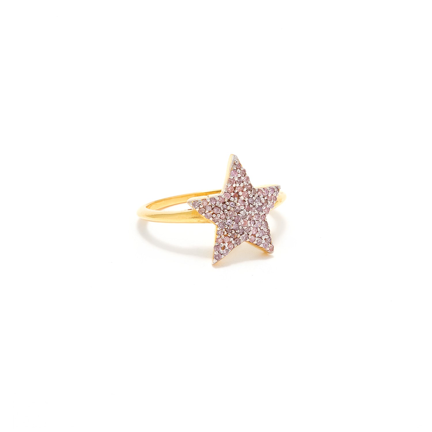 Pink Diamond Star Ring