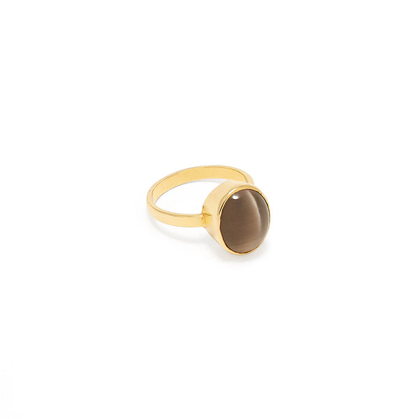 Cats Eye Gold Cocktail Ring