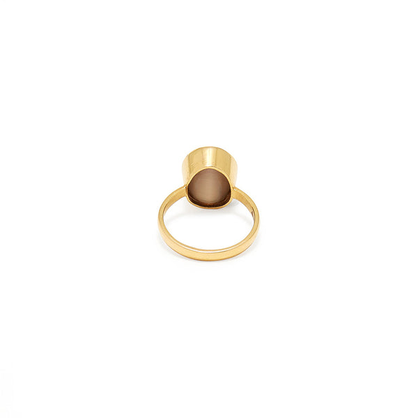 Cats Eye Gold Cocktail Ring