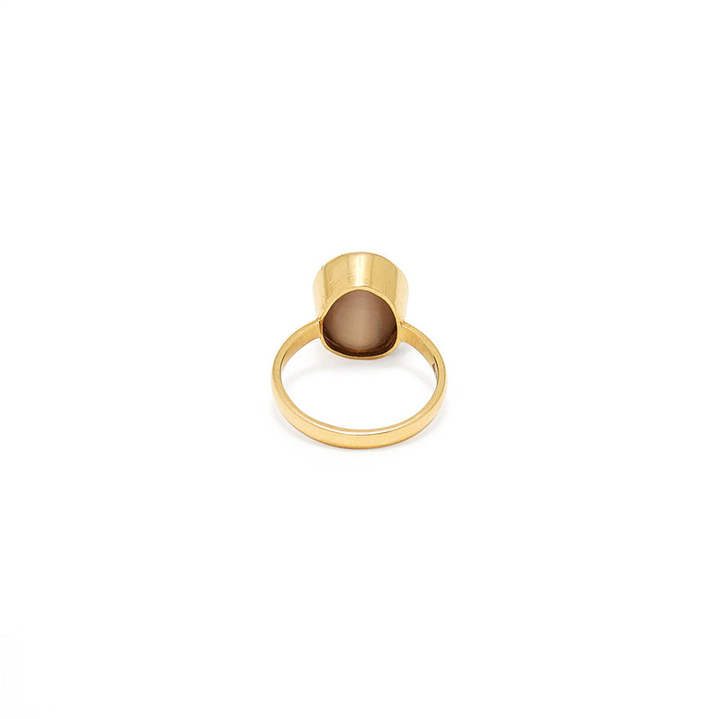 Cats Eye Gold Cocktail Ring