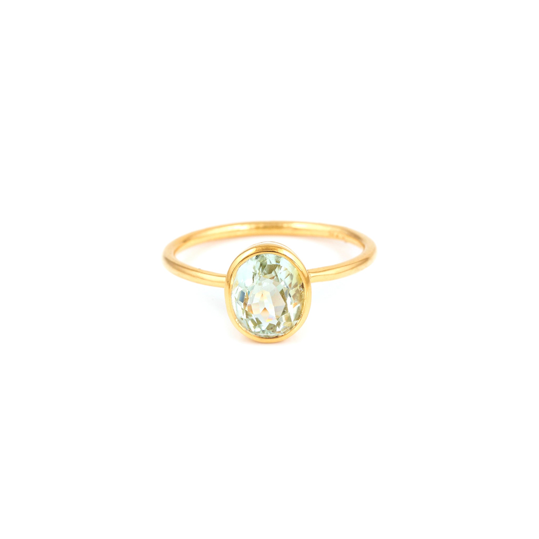 Mint Cirque Tourmaline Signet Ring