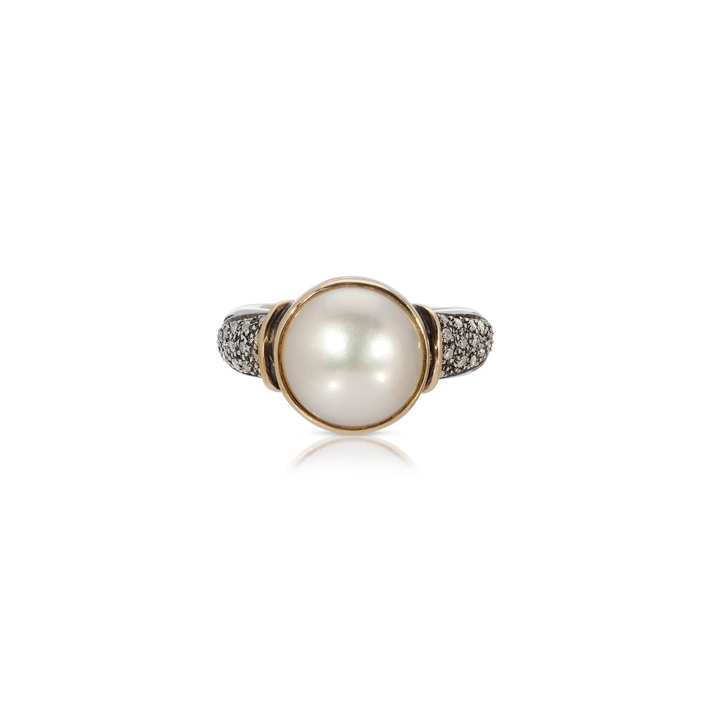 Pearl Diamond Enhancer Dress Ring