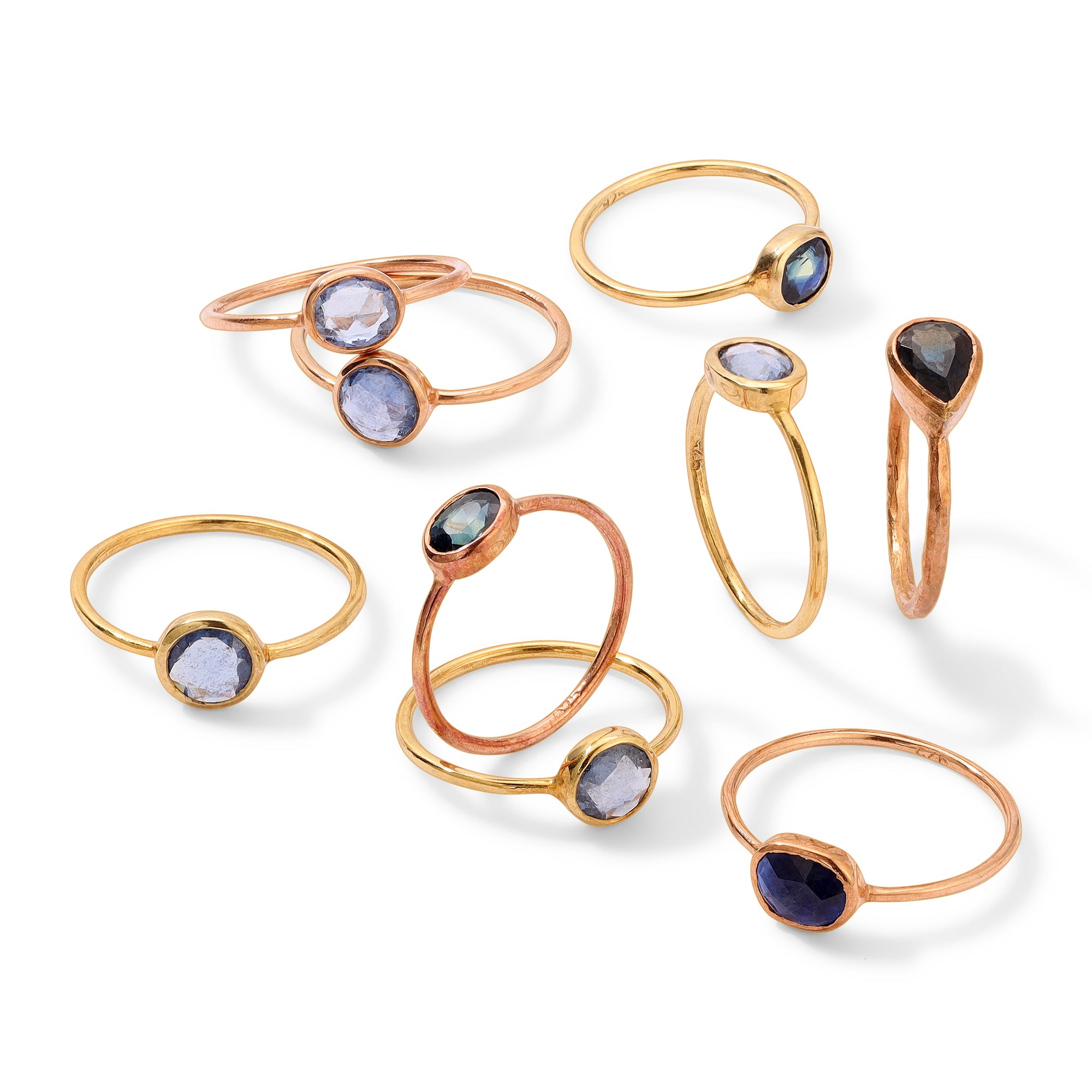 Blue Sapphire Gem Stack